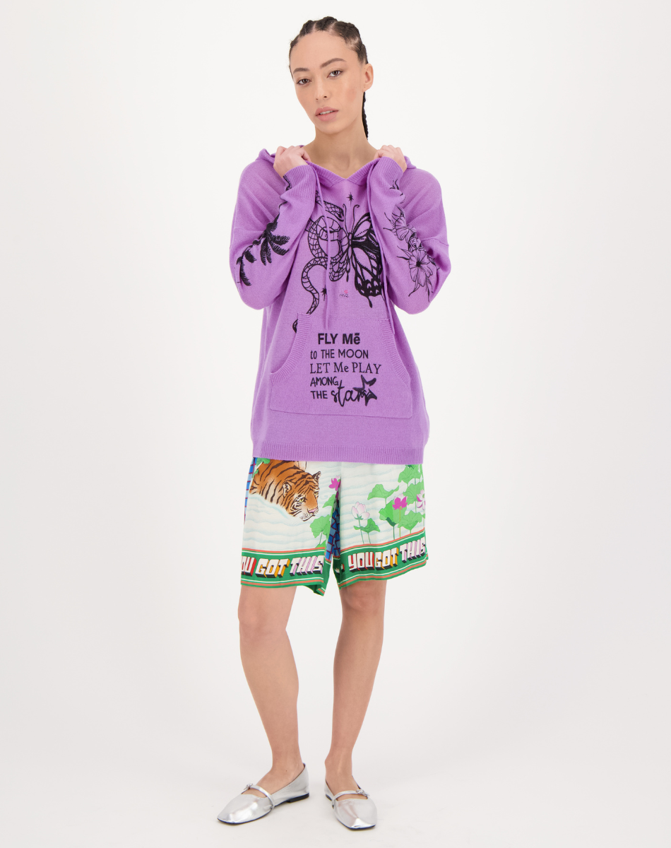 Alina Hooded Violet Sweater – Me369