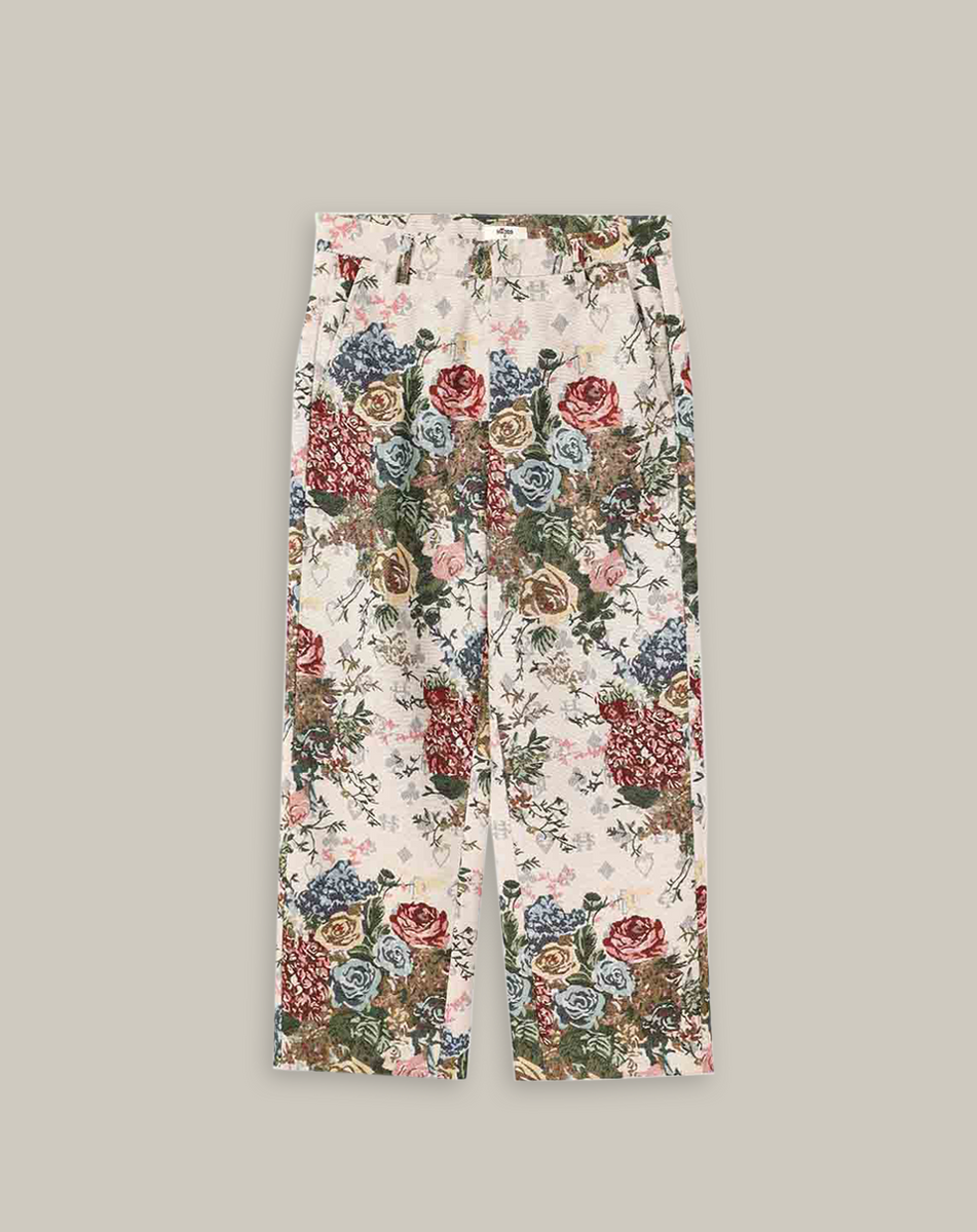 Harmony Rose Red Jacquard Pants – Me369