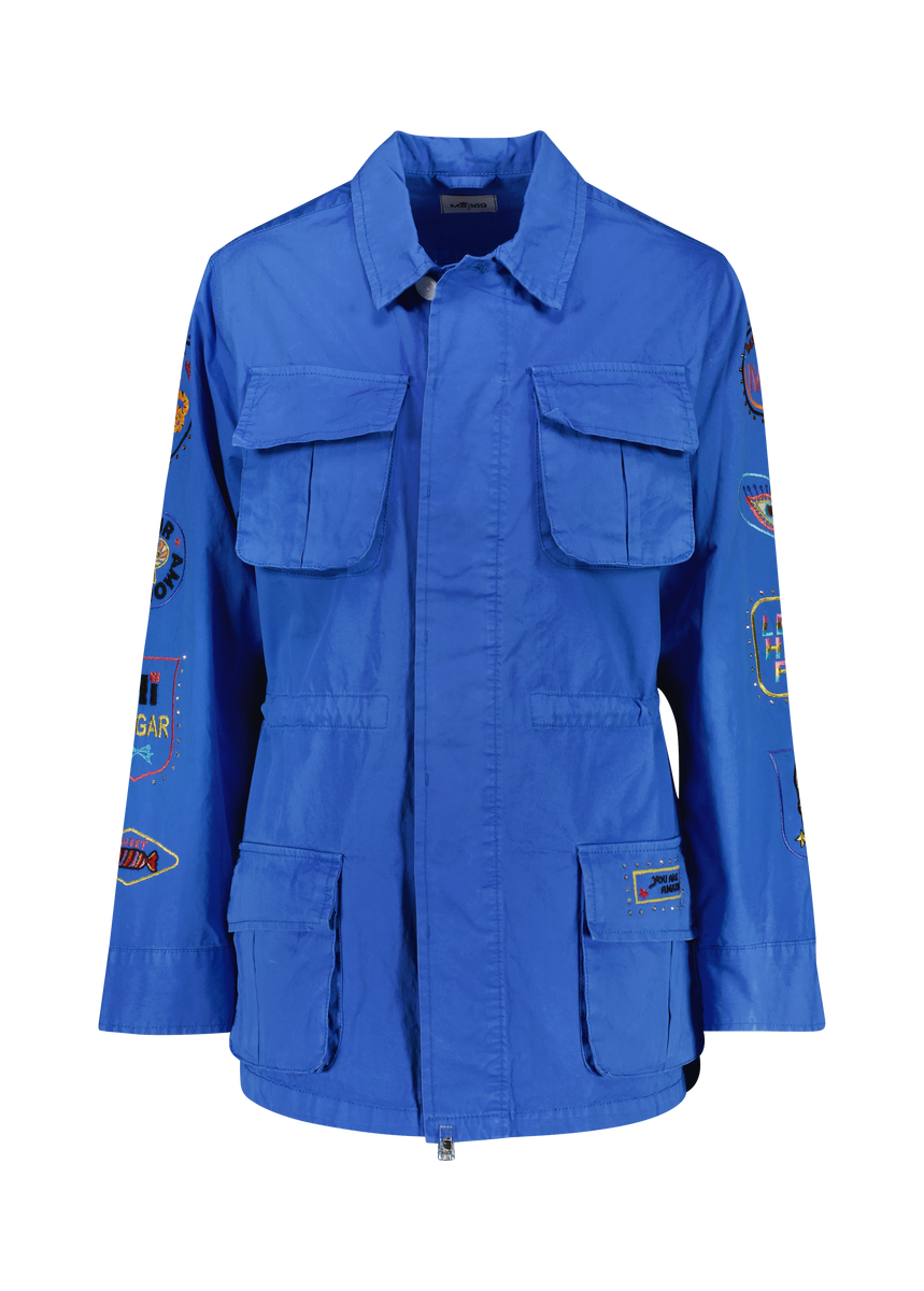Sloane Utility Blue Embroidery Jacket – Me369