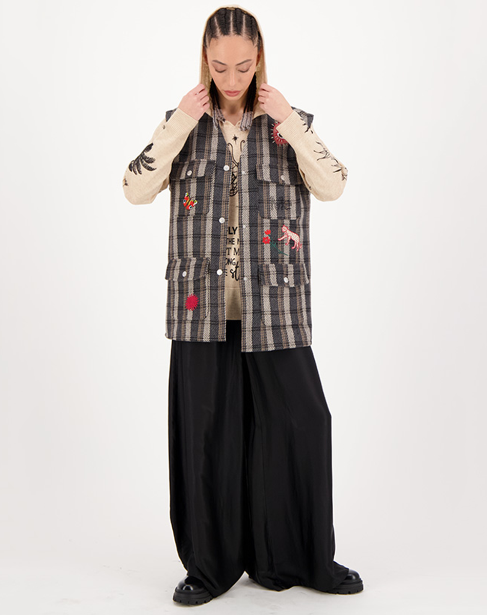 Rosie Vest Black Checks – Me369